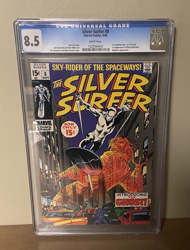 Silver Surfer #8 ( CGC 8.5 VFN+ ) 1st Flying Dutchman / 1969 | Comic ...