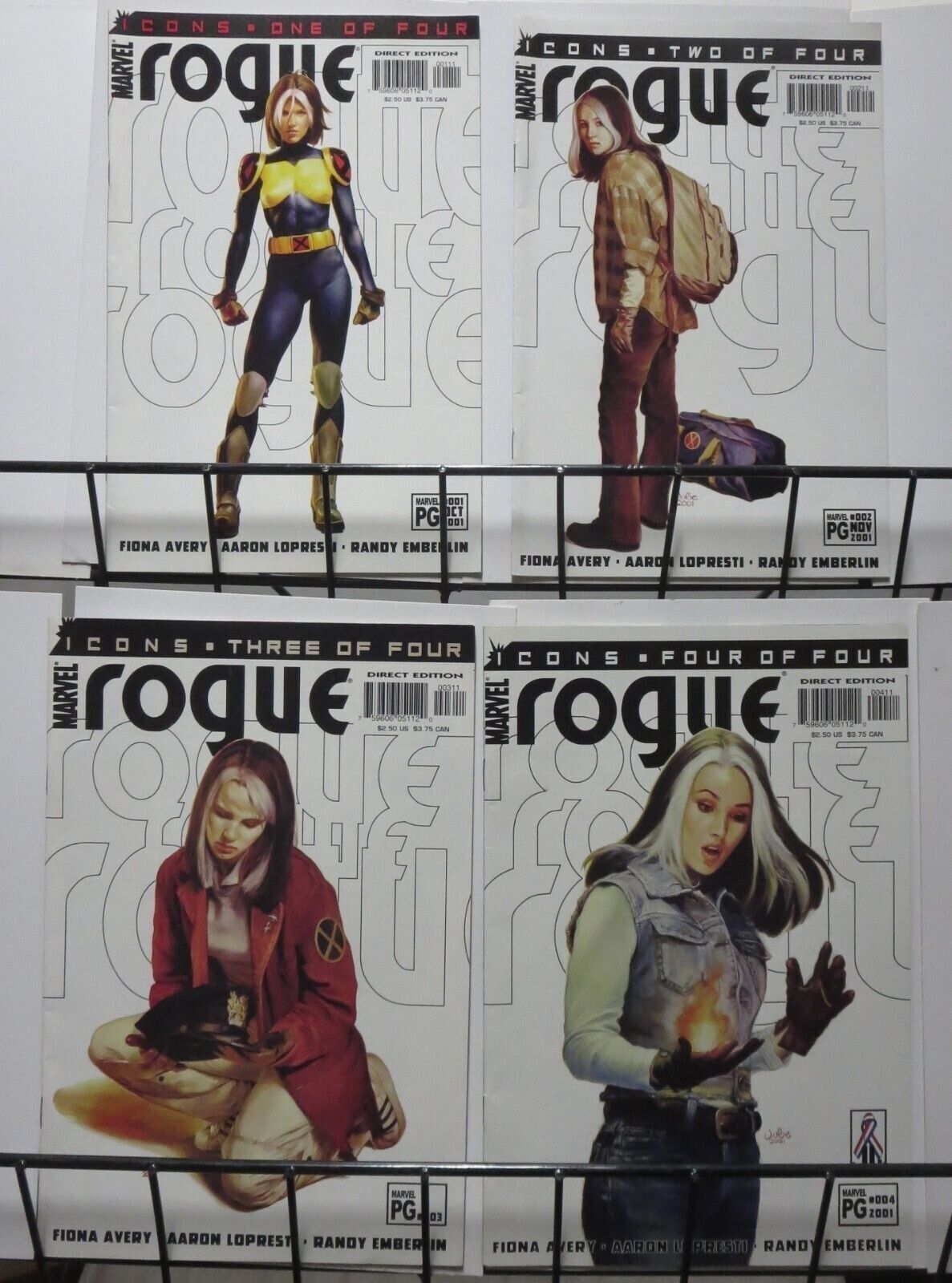 ROGUE: ICONS #1-4 COMPLETE! Fiona Avery/Aaron Lopresti F/+ Marvel X-Men ...