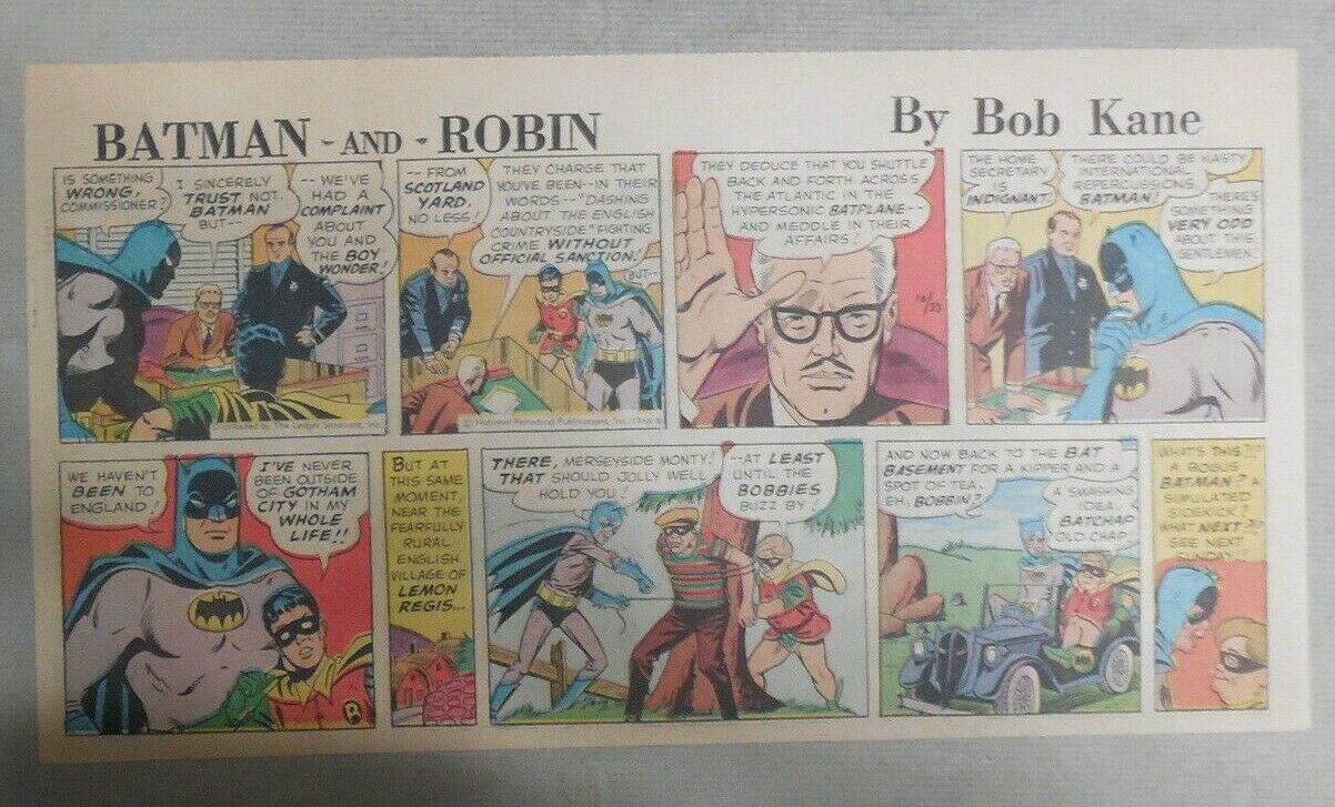 Batman Sunday by Bob Kane from 10/23/1966 Size: 7.5 x 15 inches | Comic ...