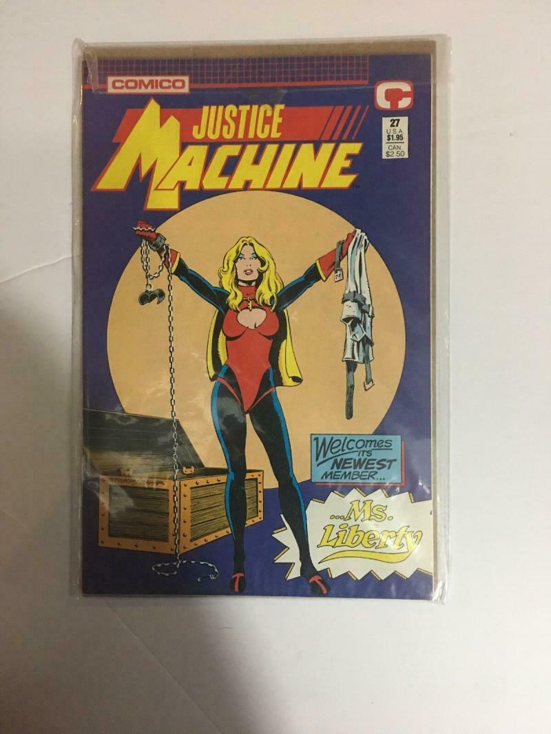 JUSTICE MACHINE #27, NM-, Ms Liberty, Comico, 1987 1989 more in store ...