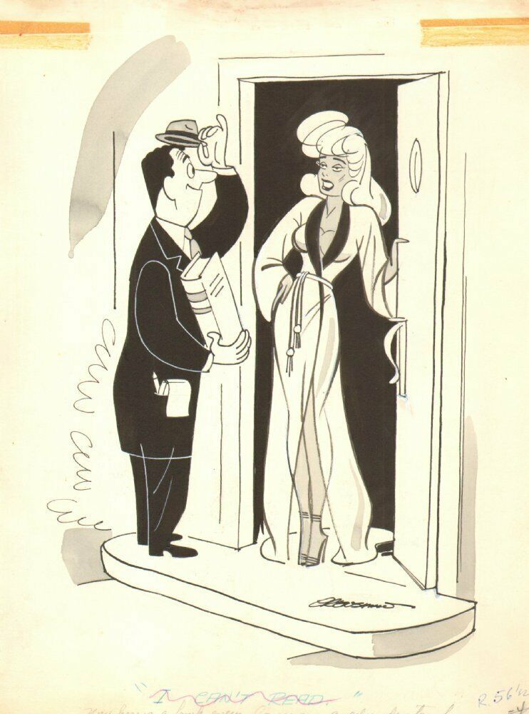 Babe in Night Gown - 1955 Humorama art by George Crenshaw | Comic ...