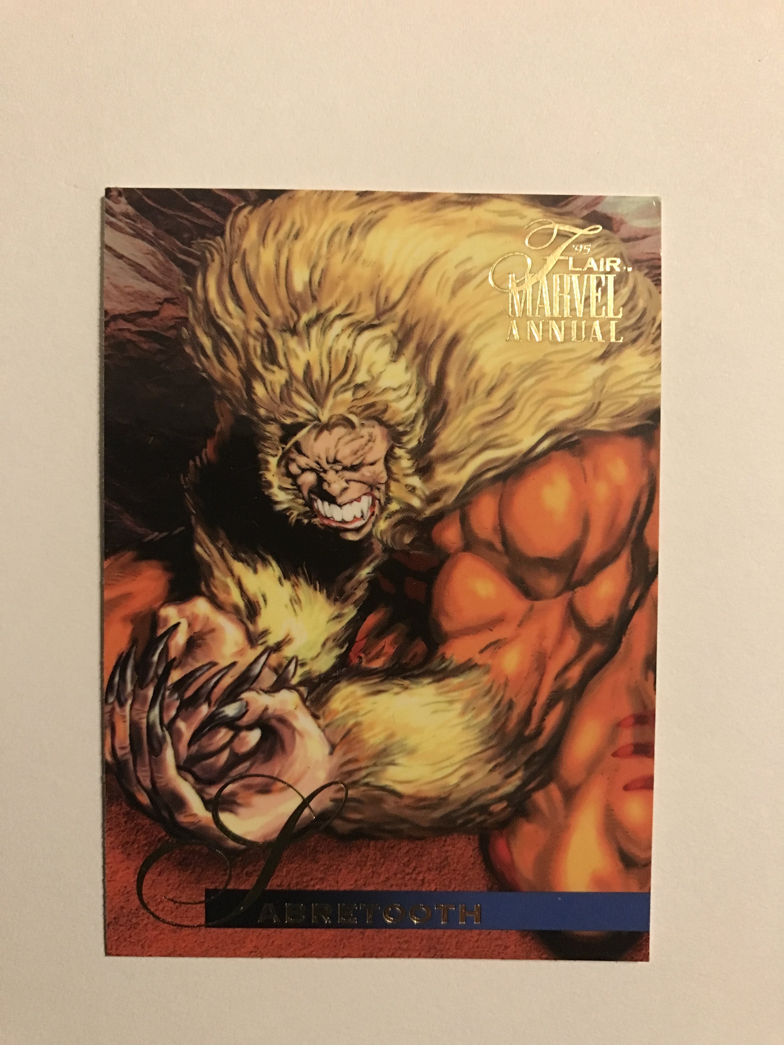 SABRETOOTH #10 card : Marvel Annual 1995 Flair; NM/M; X-men, base ...