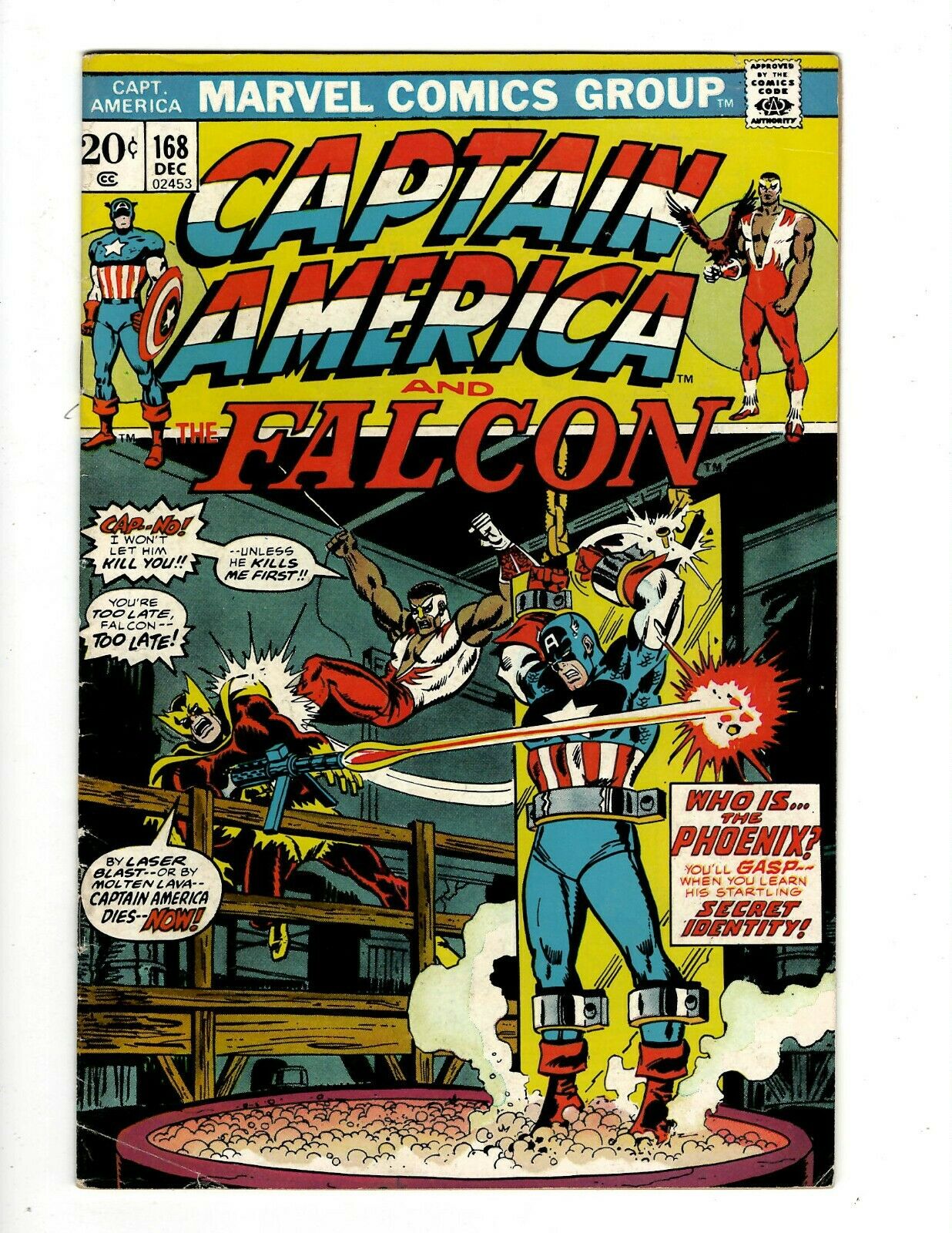 Captain America # 168 FN Marvel Comic Book Nomad Steve Rogers Avengers ...