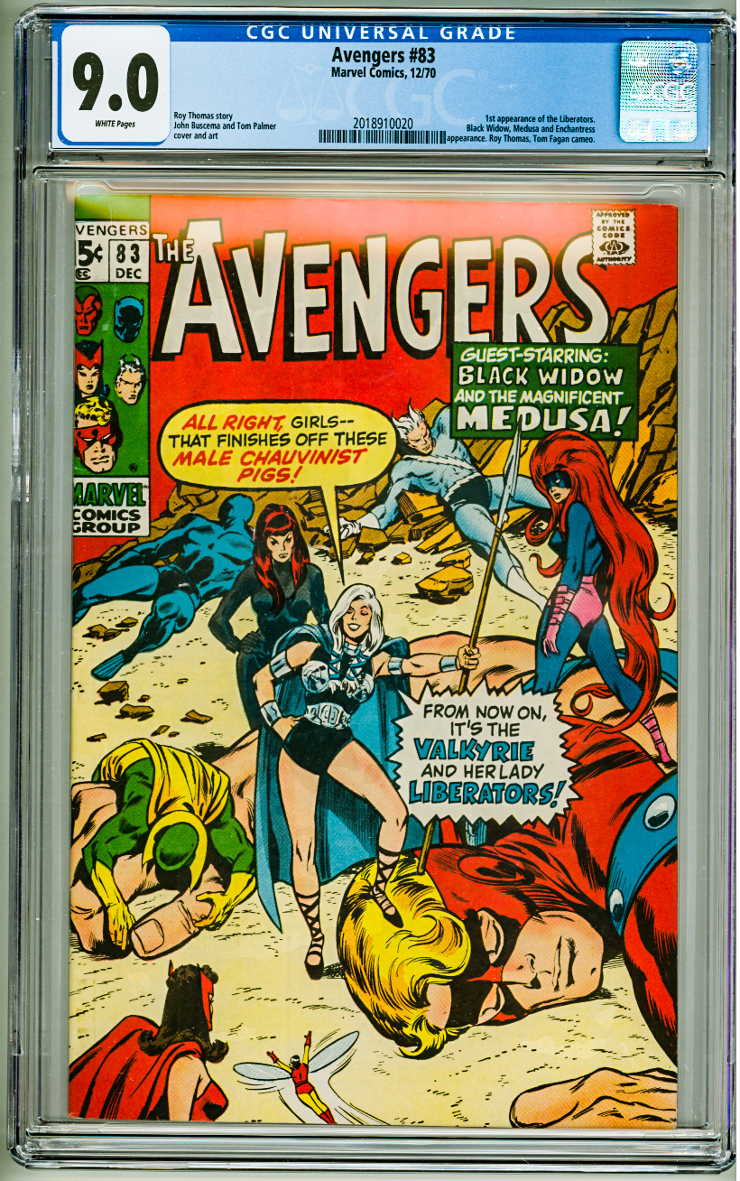 The Avengers #83 (1970) CGC 9.0! White Pages! 1st Appearance of the ...