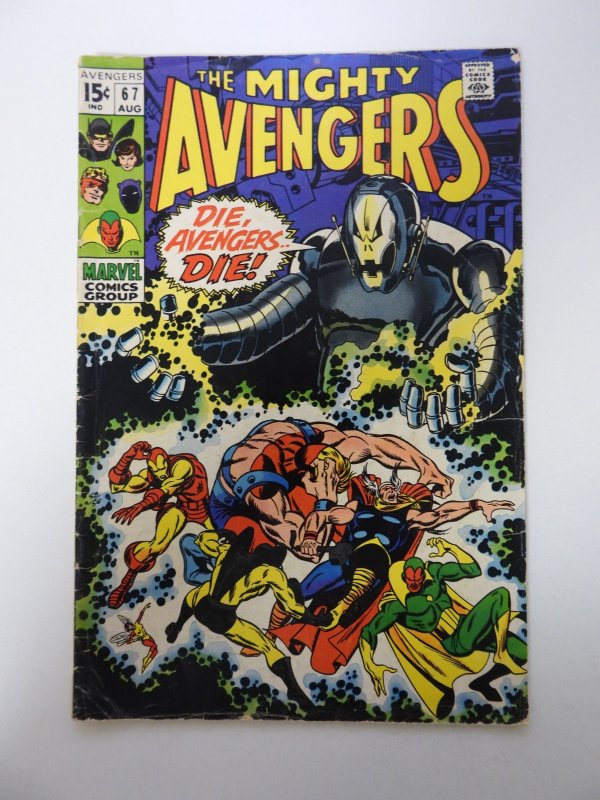 The Avengers #67 (1969) VG condition 1/2" spine split | Comic Books ...