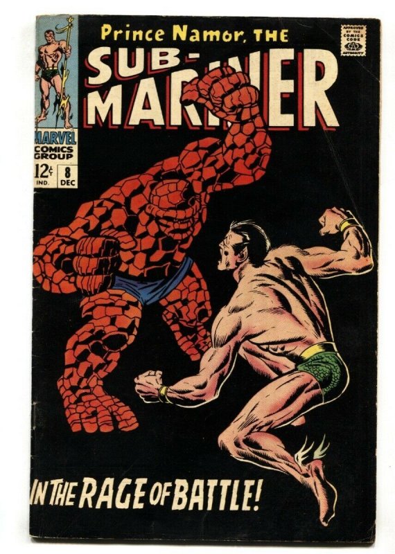 SUB-MARINER #8 1968-Thing cover-comic book FN- | Comic Books - Silver ...