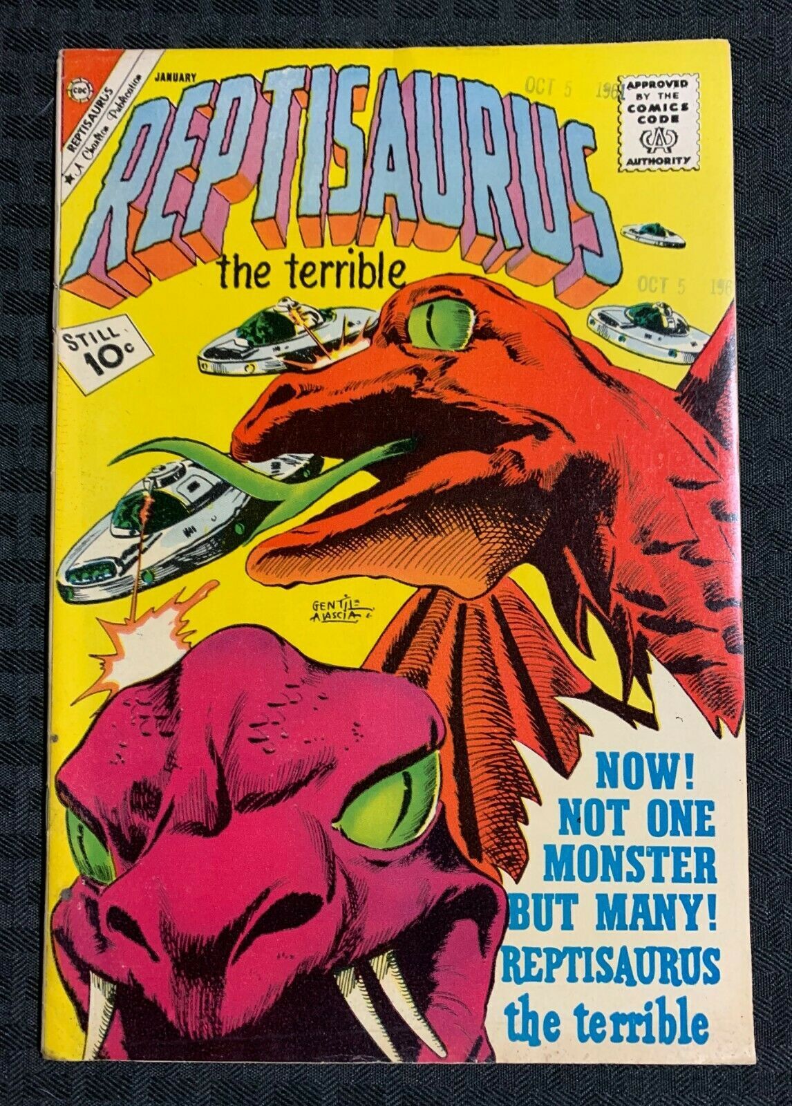 1962 REPTISAURUS THE TERRIBLE Charlton Comics v.2 #3 FN 6.0 Bill Molno ...