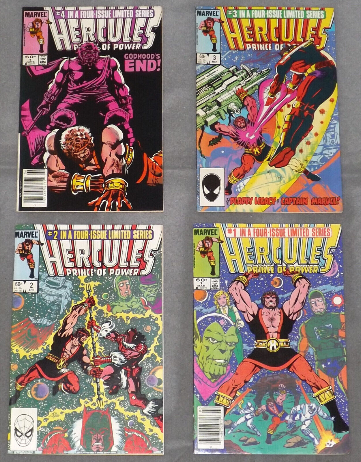 HERCULES #1-4 Vol. 2 Complete Set Limited Series 4 Issues 1984 High ...