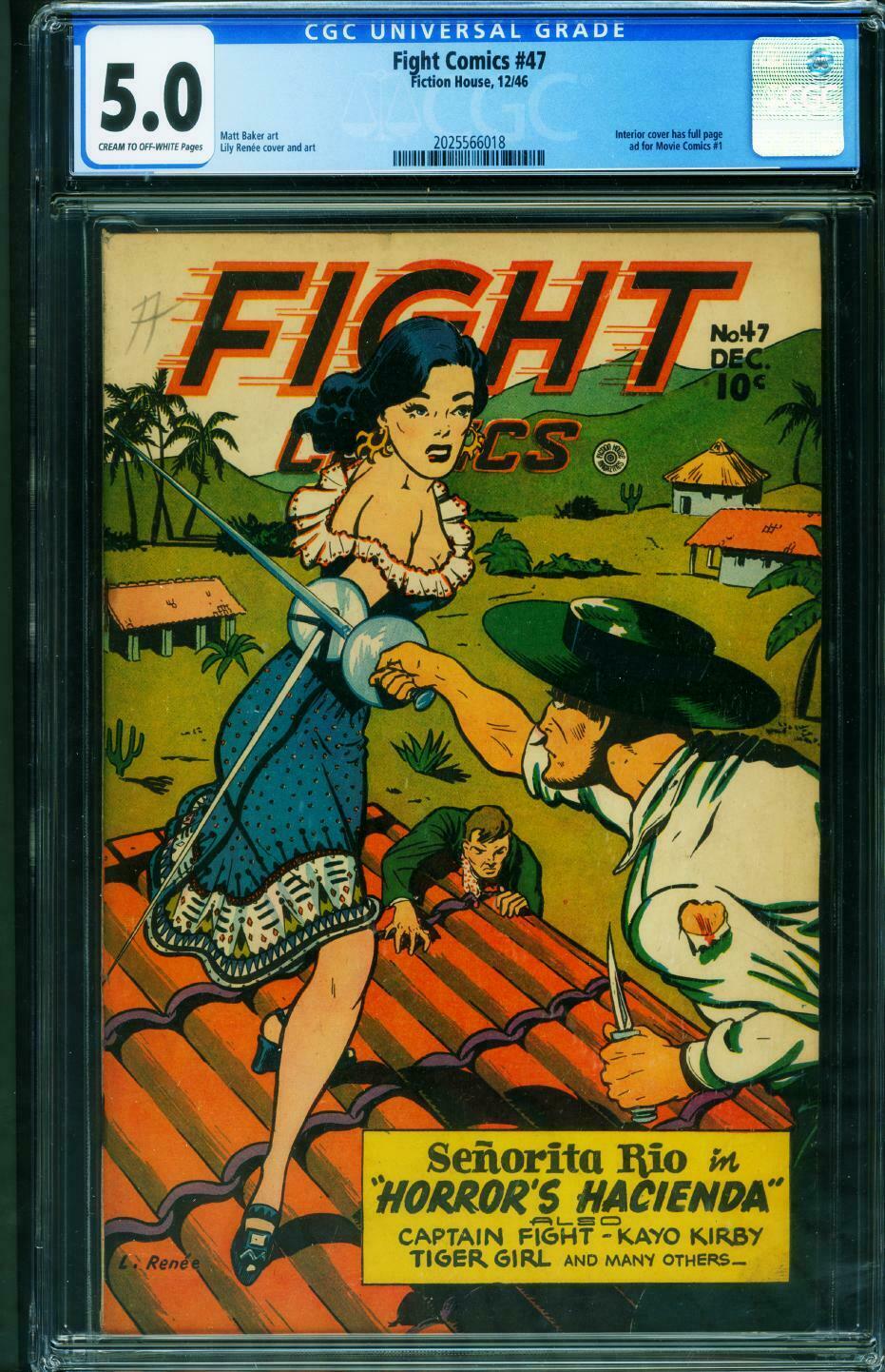 Fight Comics #47 CGC 5.0 1946- Senorita Rio- Matt Baker 2025566018 ...