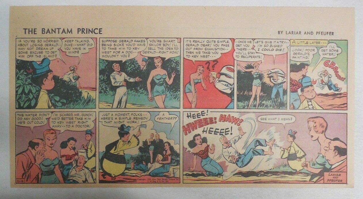 The Bantam Prince Sunday by Lariar and Pfeufer from 11/16/1952 Size: 7. ...