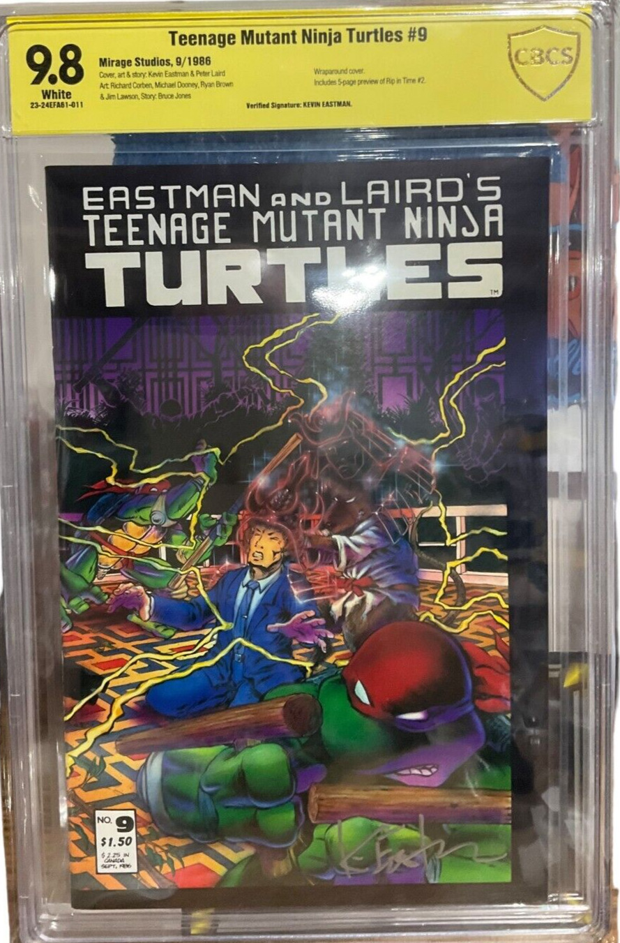 TEENAGE MUTANT NINJA TURTLES #9 MIRAGE Signed Kevin Eastman Graded CBCS ...