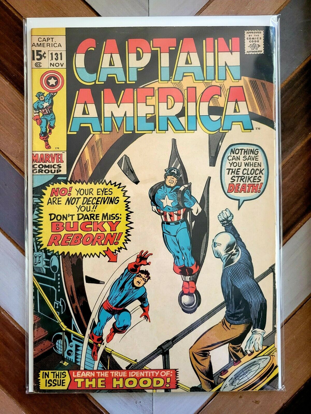 Captain America #131 VG/FN (Marvel 1970) Bucky Barnes, The Hood, Stan ...