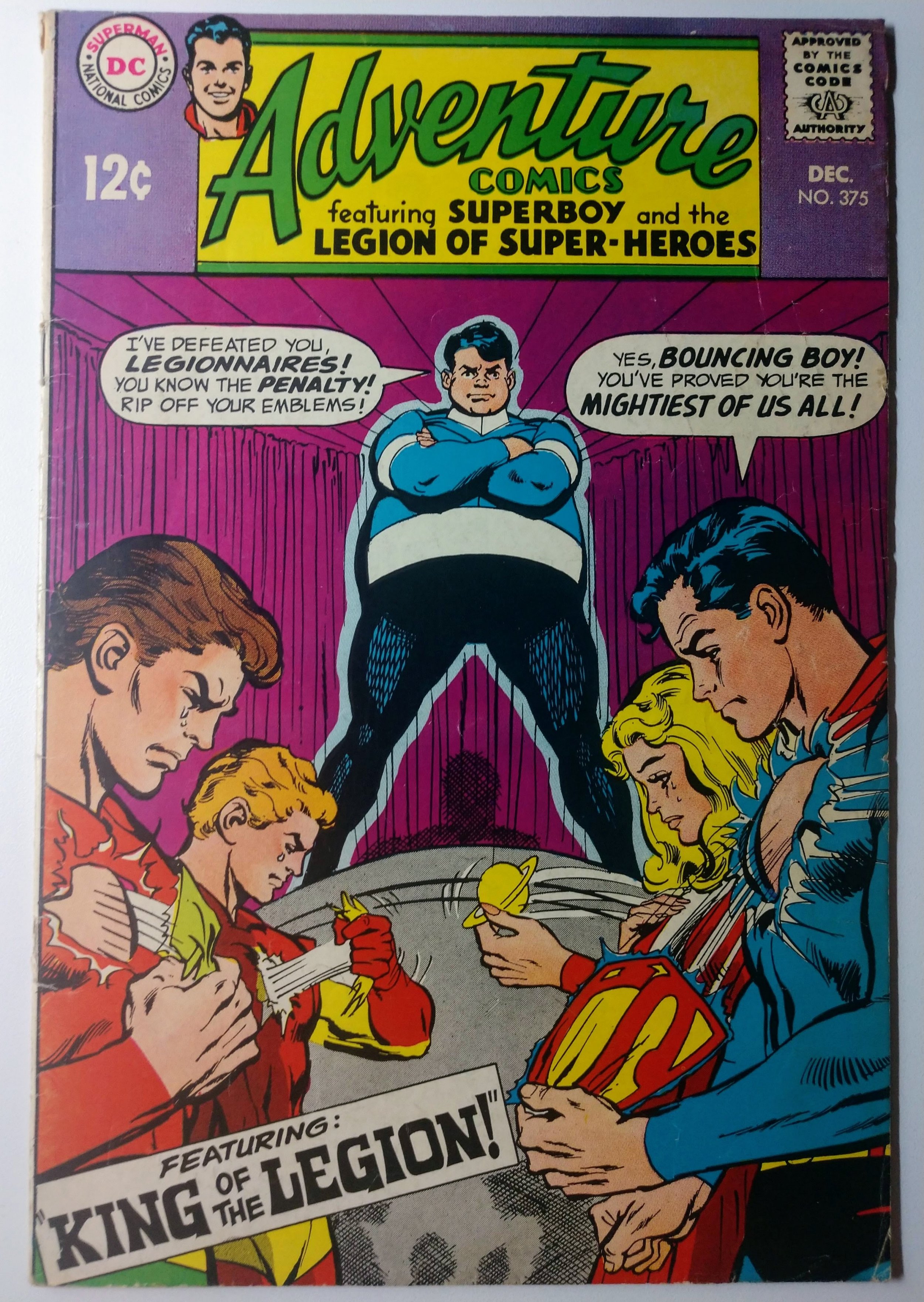 Adventure Comics #375 (3.0, 1968) Staple Detached, 1st team app of The ...