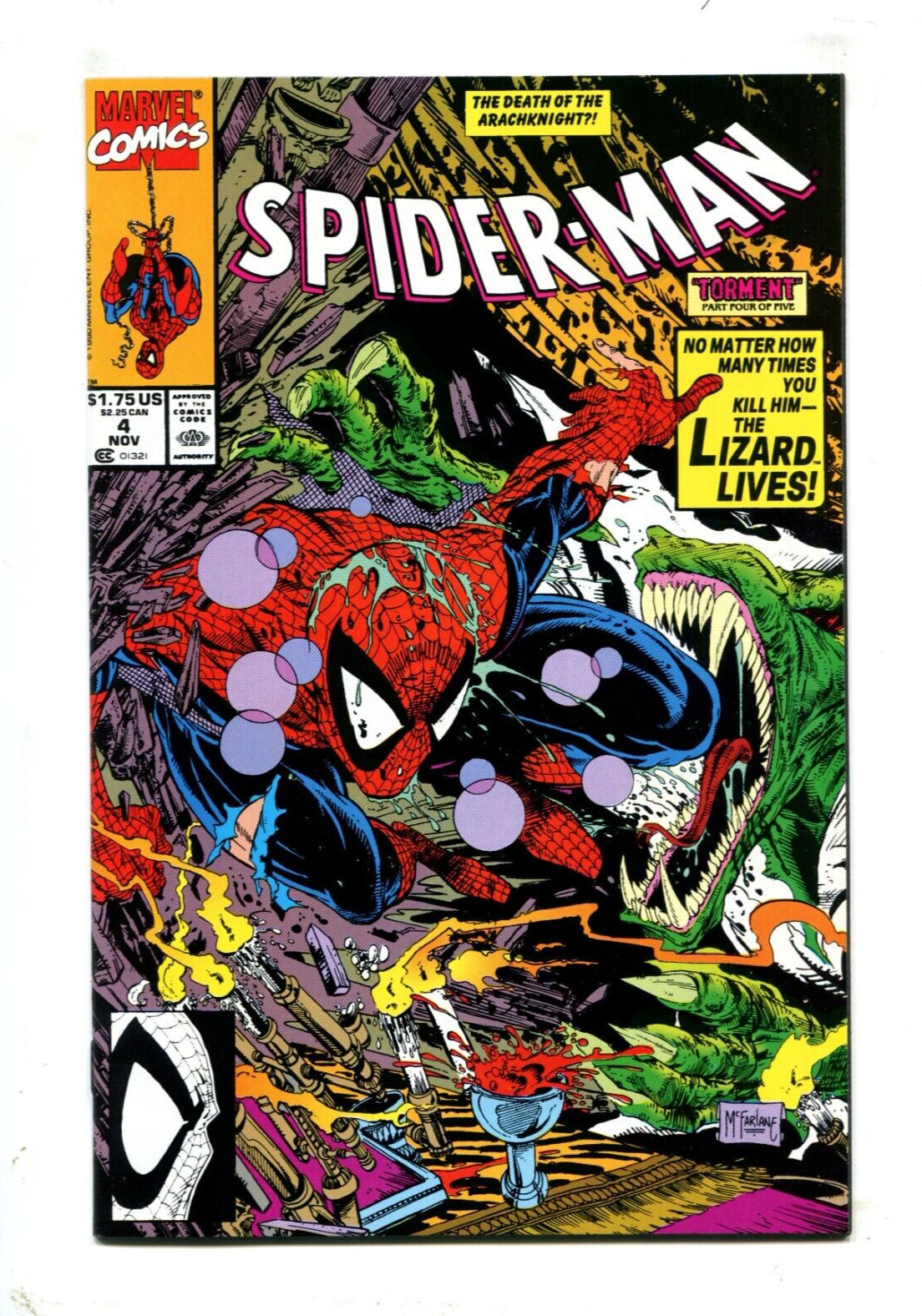Spider Man 4 Todd Mcfarlane Cover 9 2 1990 Comic Books Copper