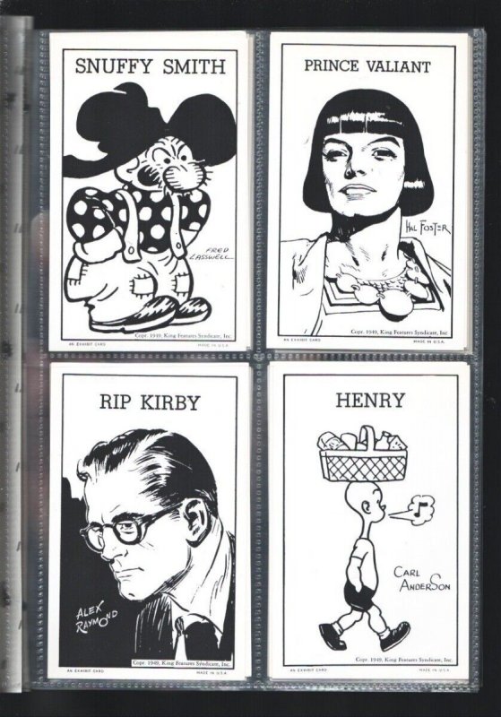 Newspaper Comic Strip Character Exhibit Card Set 1949-40 card set-King ...