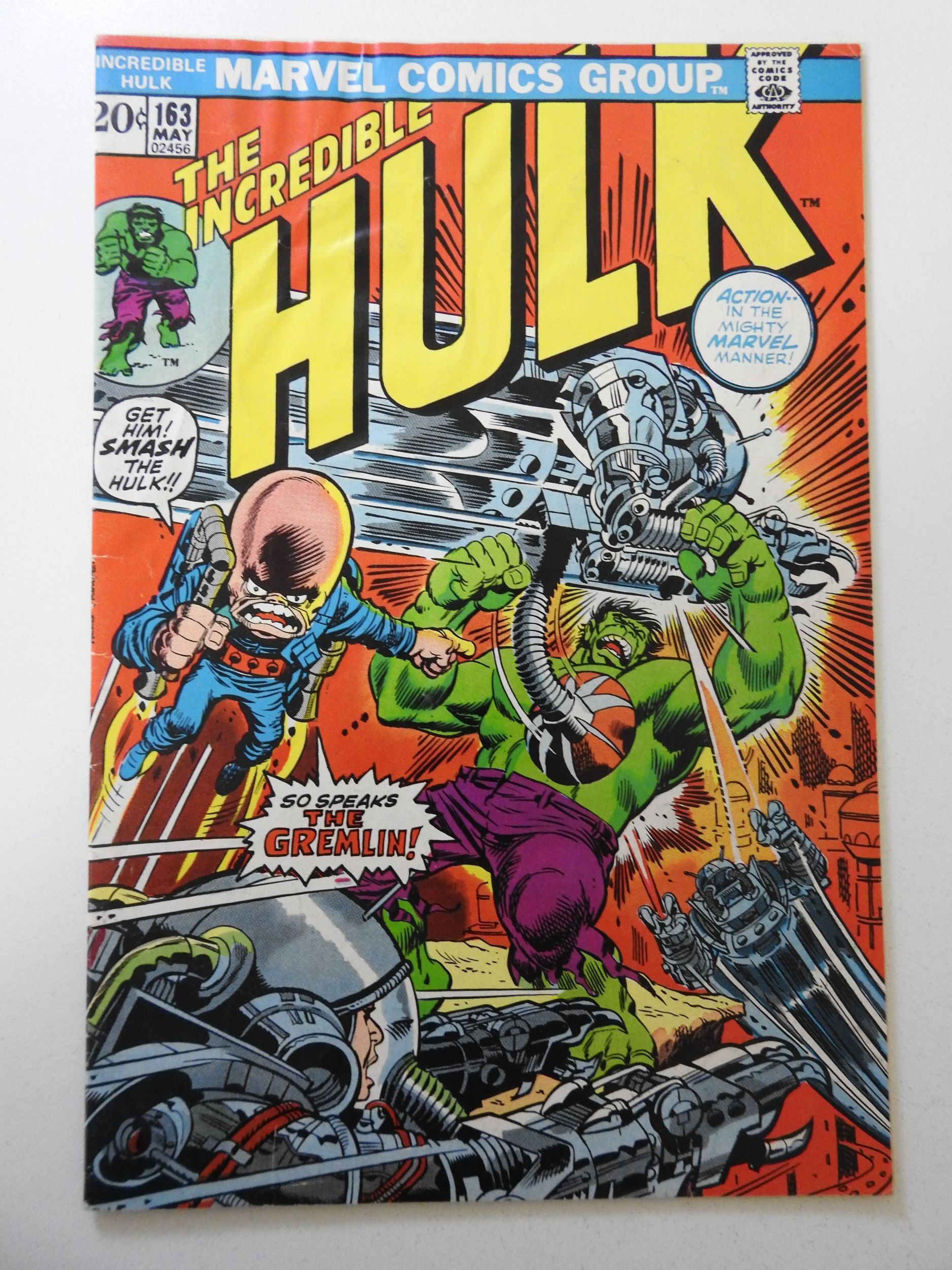 The Incredible Hulk #163 (1973) VG Condition moisture wrinkle | Comic ...