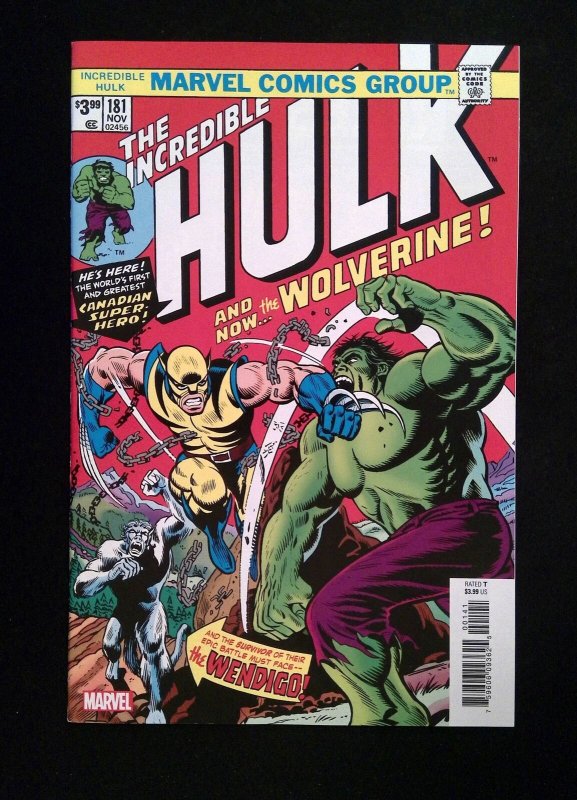 Incredible Hulk Facsimile Edition #181 MARVEL Comics 2019 NM | Comic ...