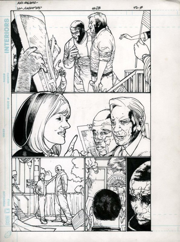 JSA: Classified #29 pg 8 Alex Sanchez Original Art Mr. Terrific Justice ...