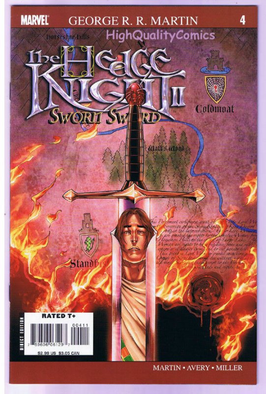 HEDGE KNIGHT SWORN SWORD #4, George R R Martin, NM-, 2007, Mike Miller ...
