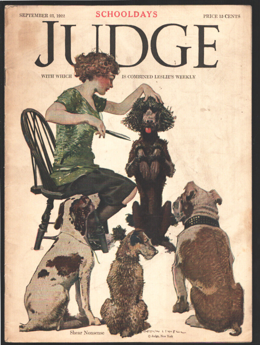 Judge 9/23/1922--Classic Orson Lowell cover art-comic art by Robert ...