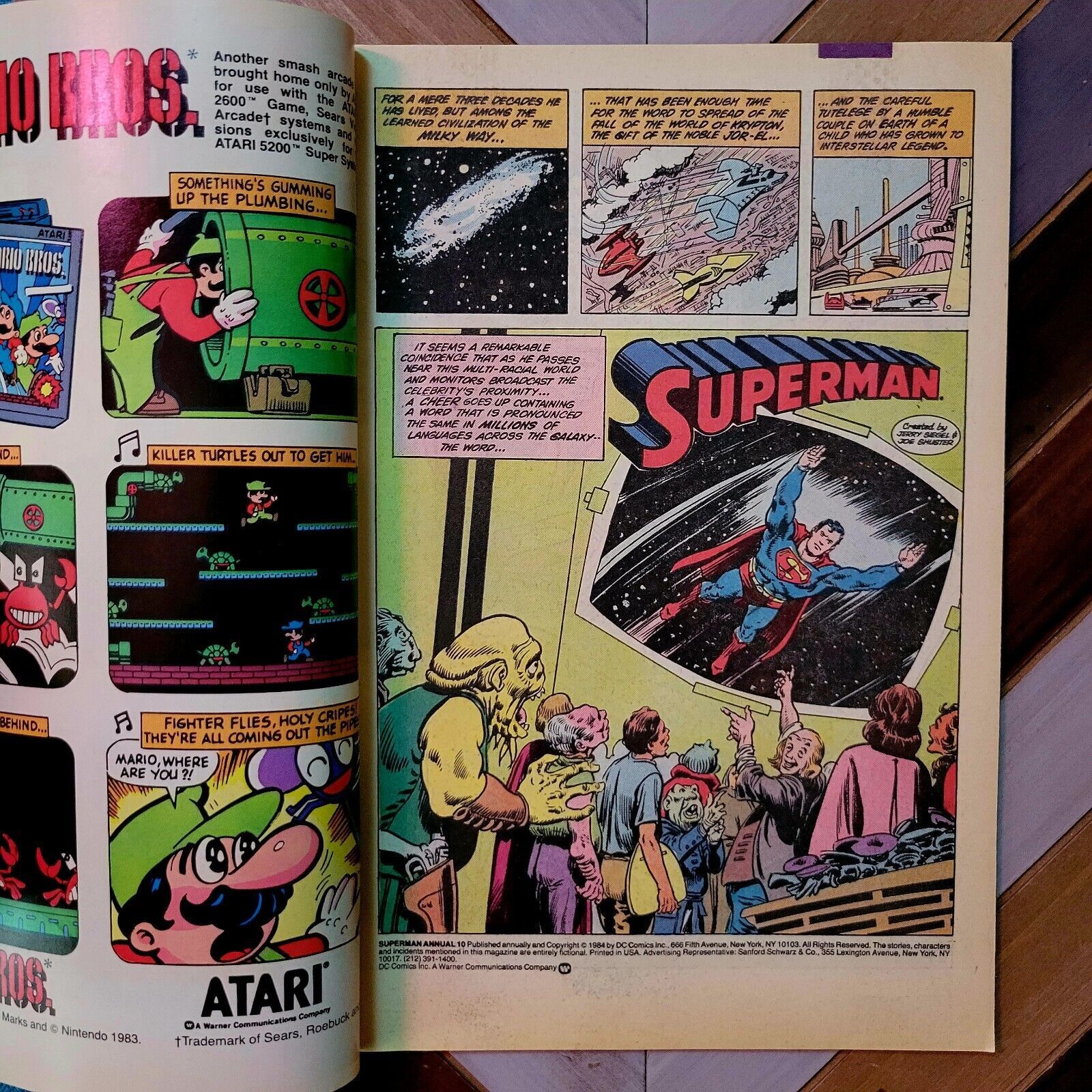 SUPERMAN ANNUAL #10 DC 1984 HI GRADE "Day The Cheering Stopped" Elliot ...