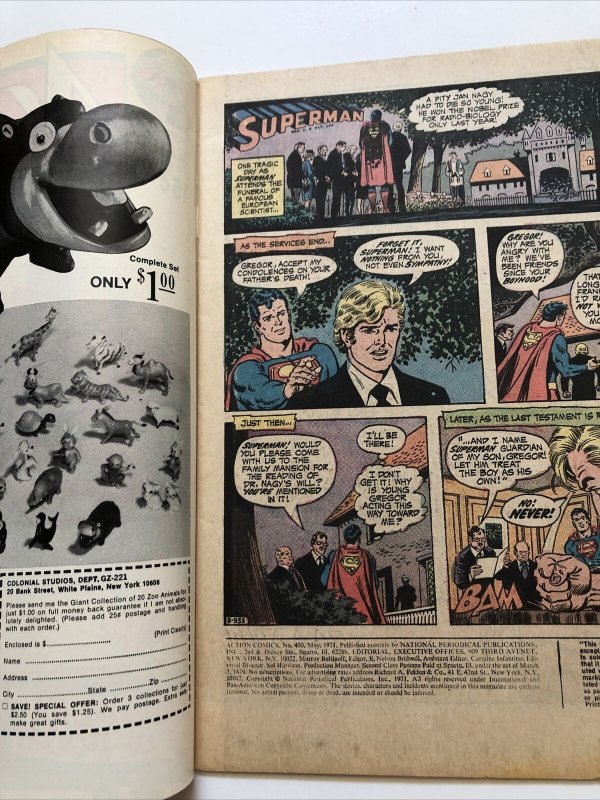 Action Comics # 400 - Neal Adams Superman Bronze Age 1971 Anniversary ...