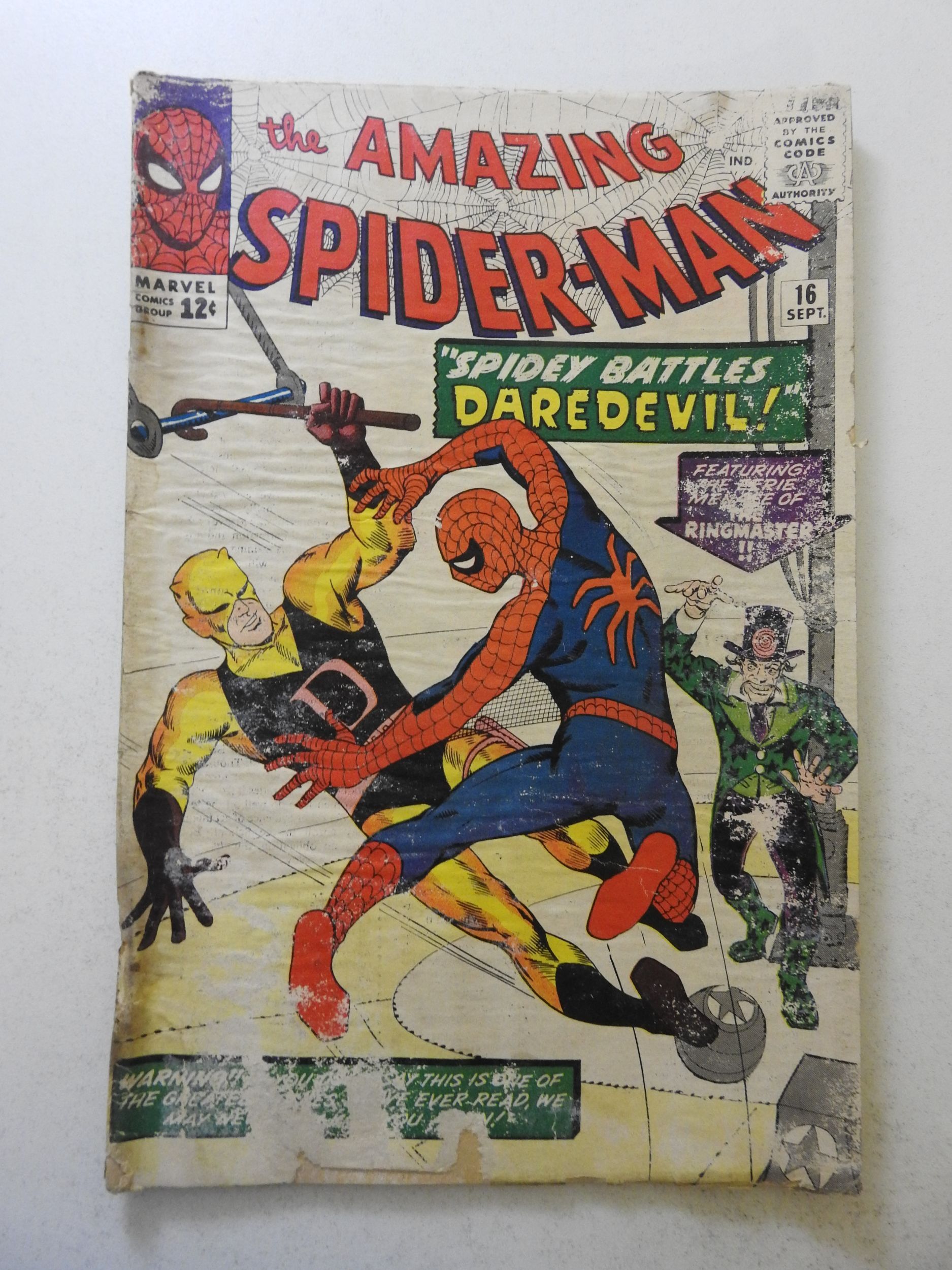 The Amazing Spider-Man #16 (1964) FR/GD moisture damage, rusted staples ...