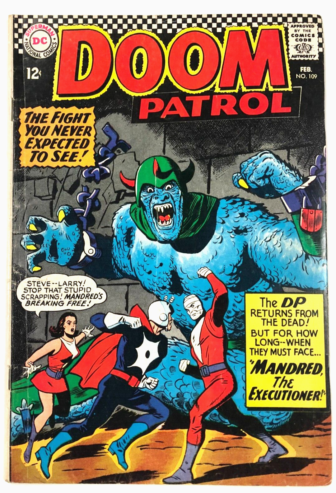 DOOM PATROL 109 (February 1967) Arnold Drake, Bruno Premiani VERY GOOD ...