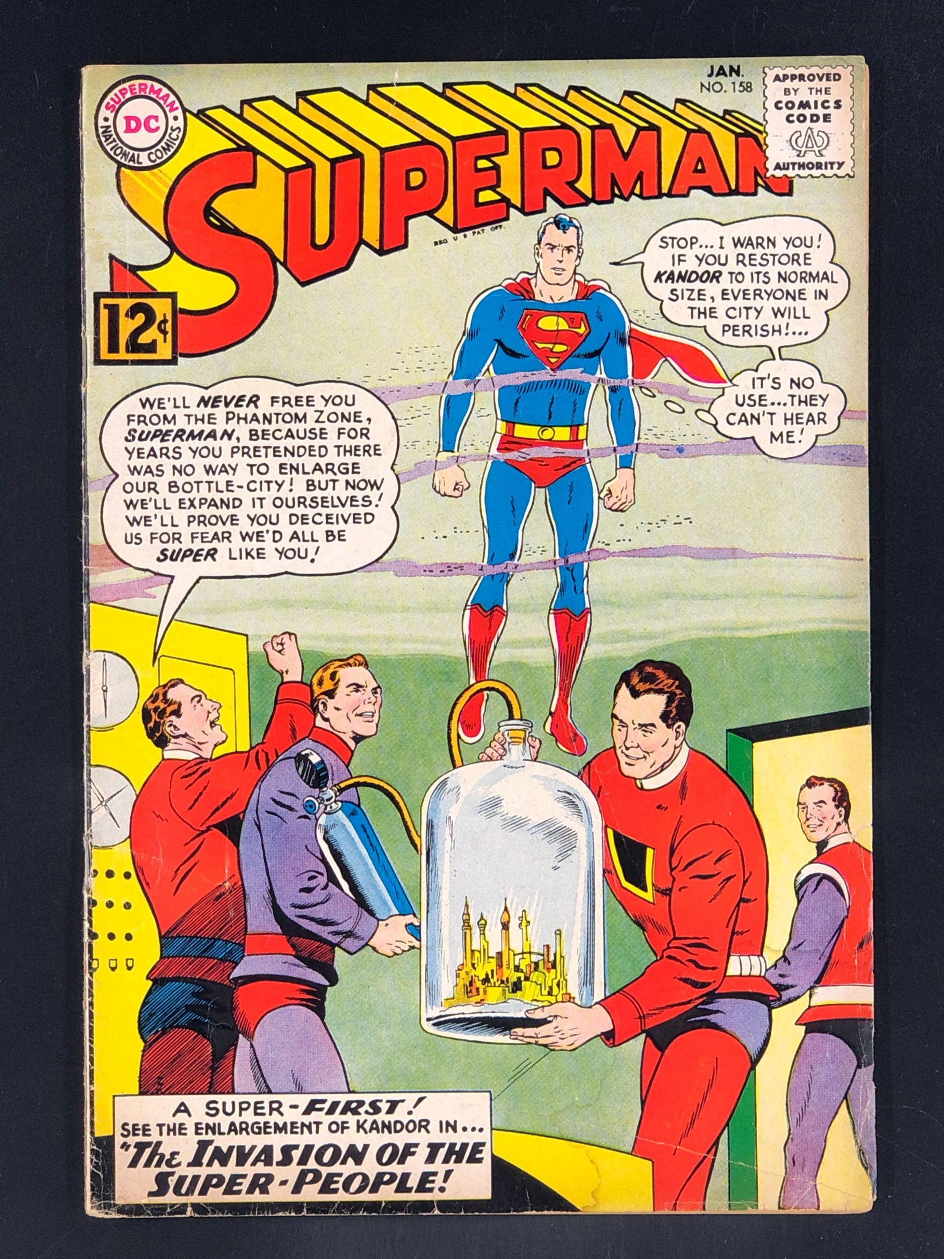 Superman #158 (1963) 1st Appearance of Than-Ol, Kryptonian Scientist ...