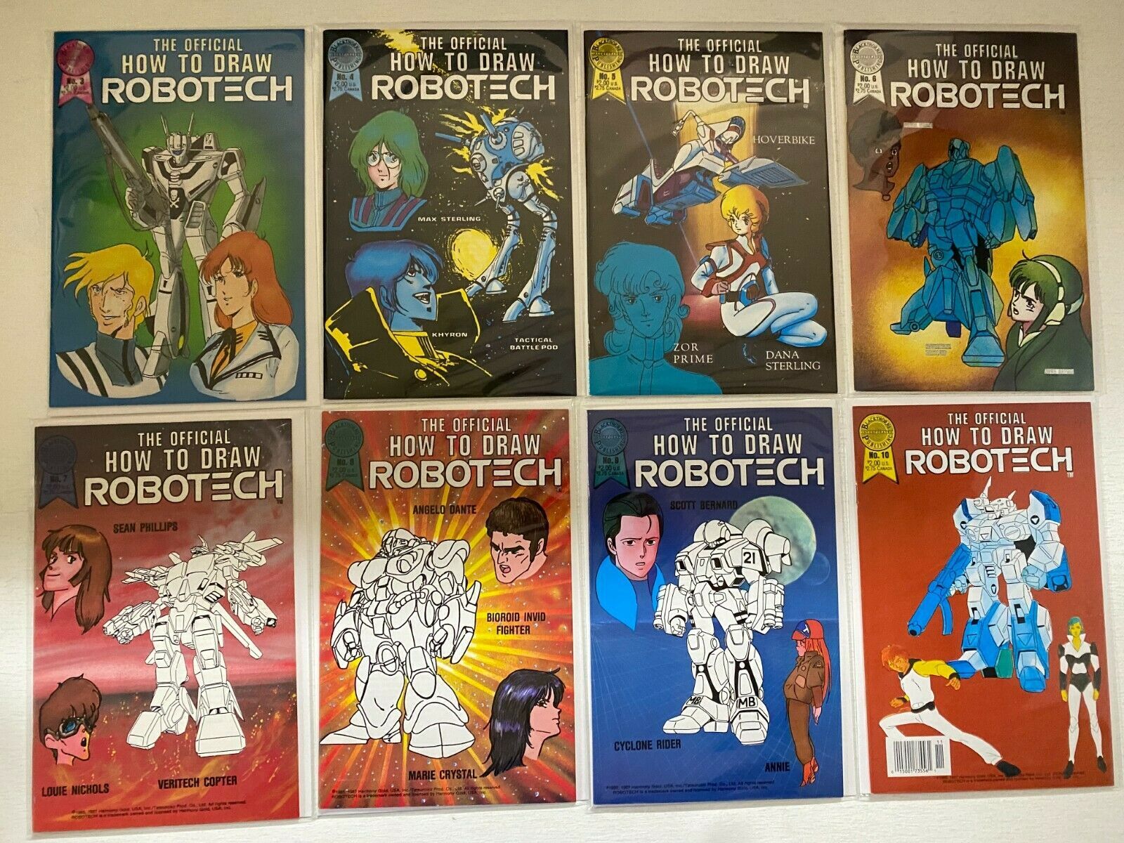 How to Draw Robotech lot #3-13 Blackthorne 11 pieces avg 7.0 (range 6-8 ...
