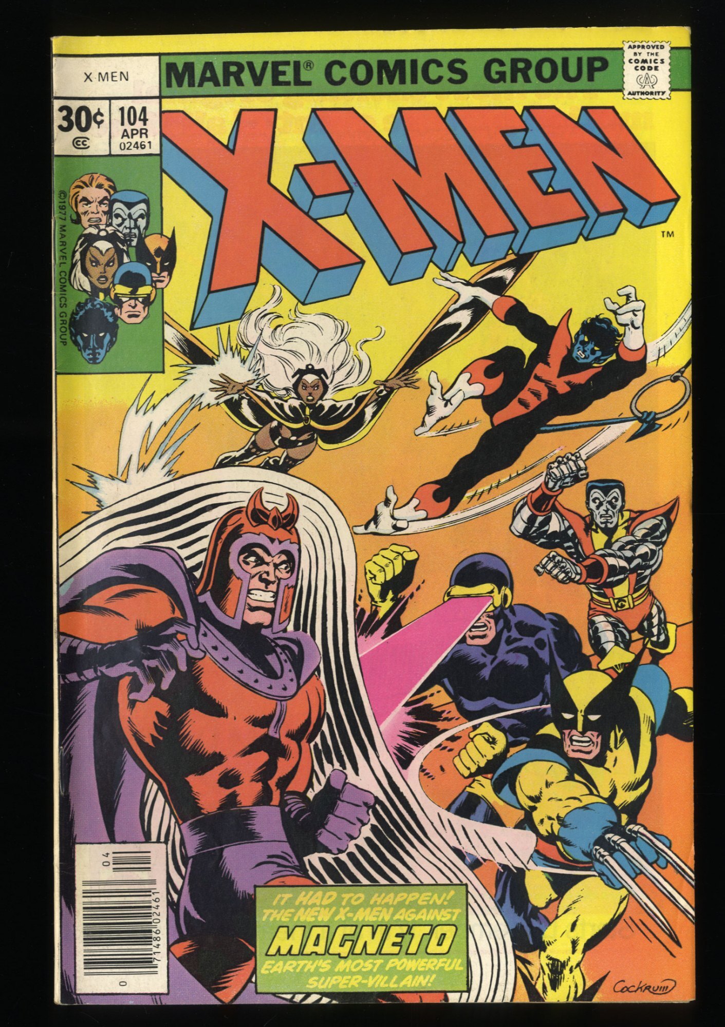 X-Men #104 VF 8.0 1st Appearance Starjammers Cameo Magneto Appearance ...