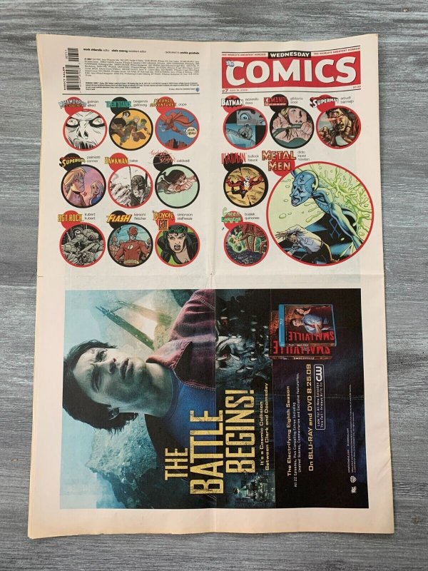 2009 DC WEDNESDAY COMICS Newspaper #7 FVF 7.0 Batman / Hawkman / Metal ...