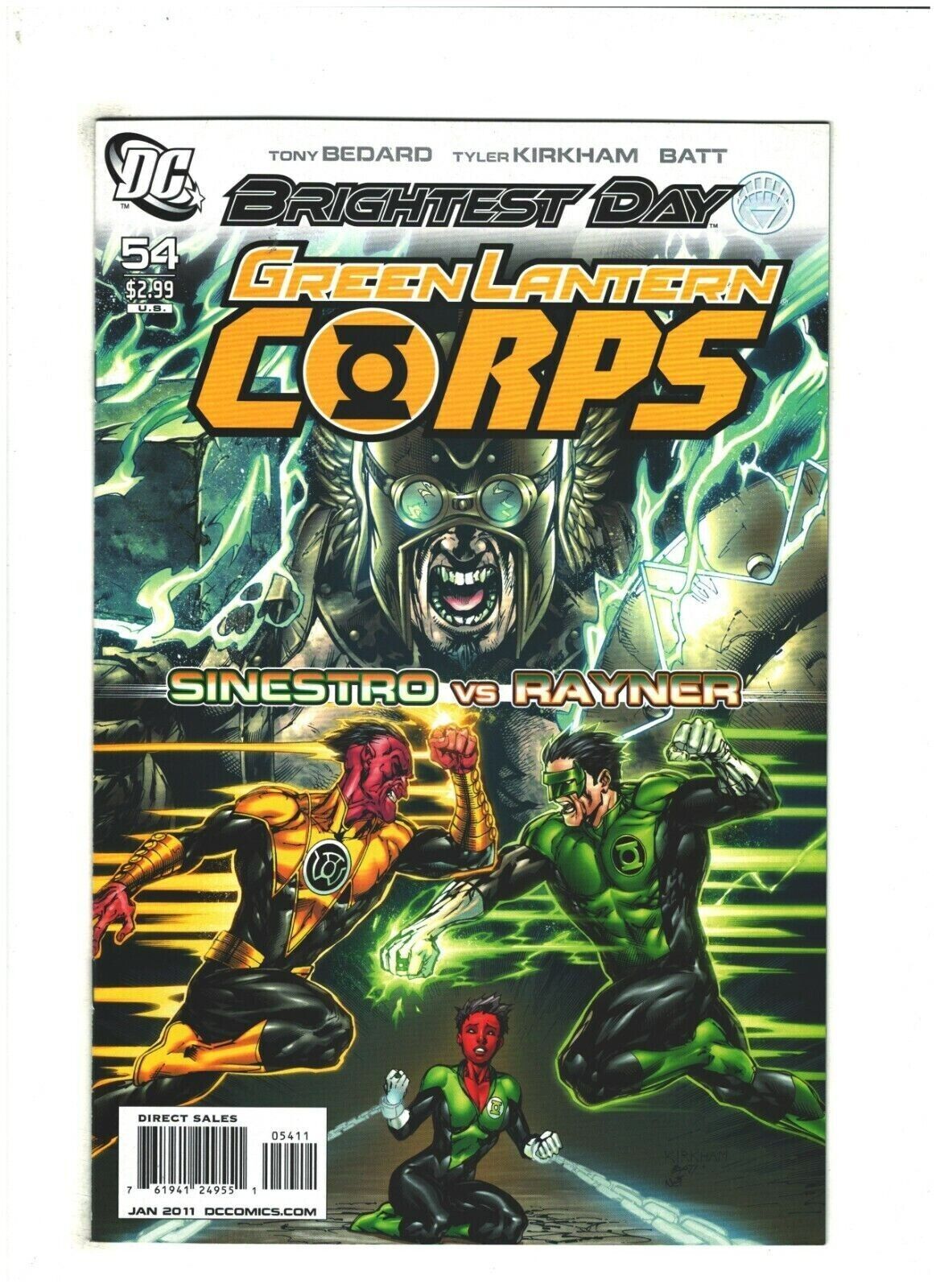 Green Lantern Corps #54 DC 2011 Kyle Rayner vs. Sinestro Brightest Day ...