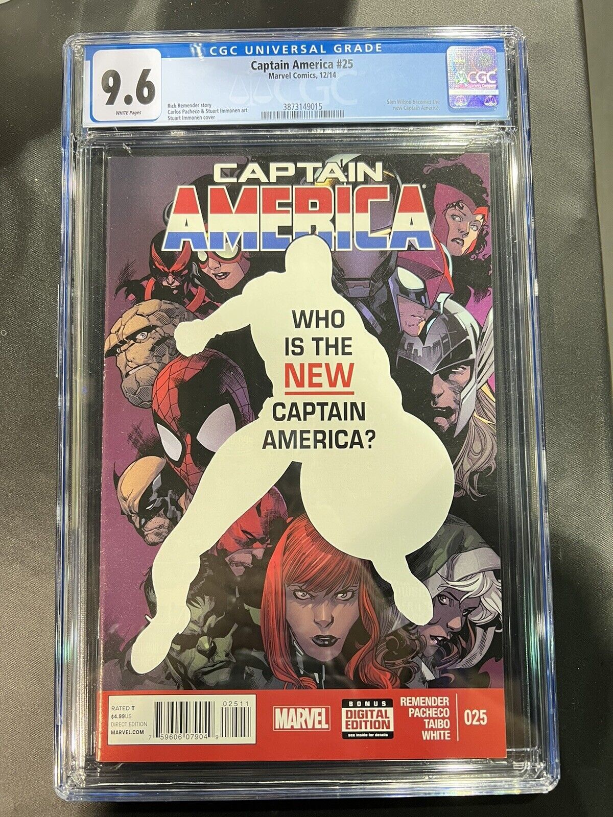 CAPTAIN AMERICA #25 CGC 9.6 (First Sam Wilson as Captain America ...