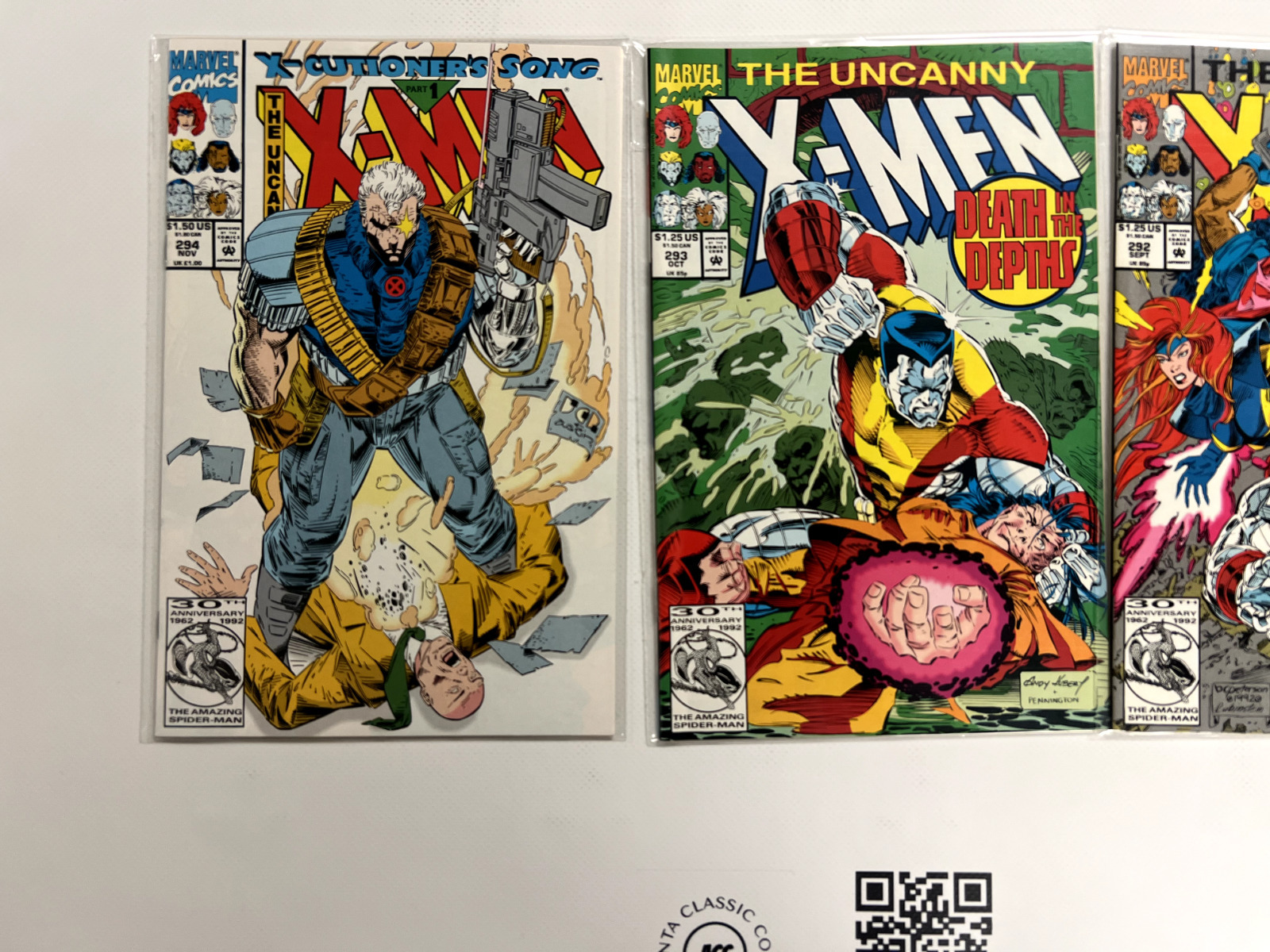3 The Uncanny X-Men Marvel Comic Books #292 293 294 Thor Defenders X ...
