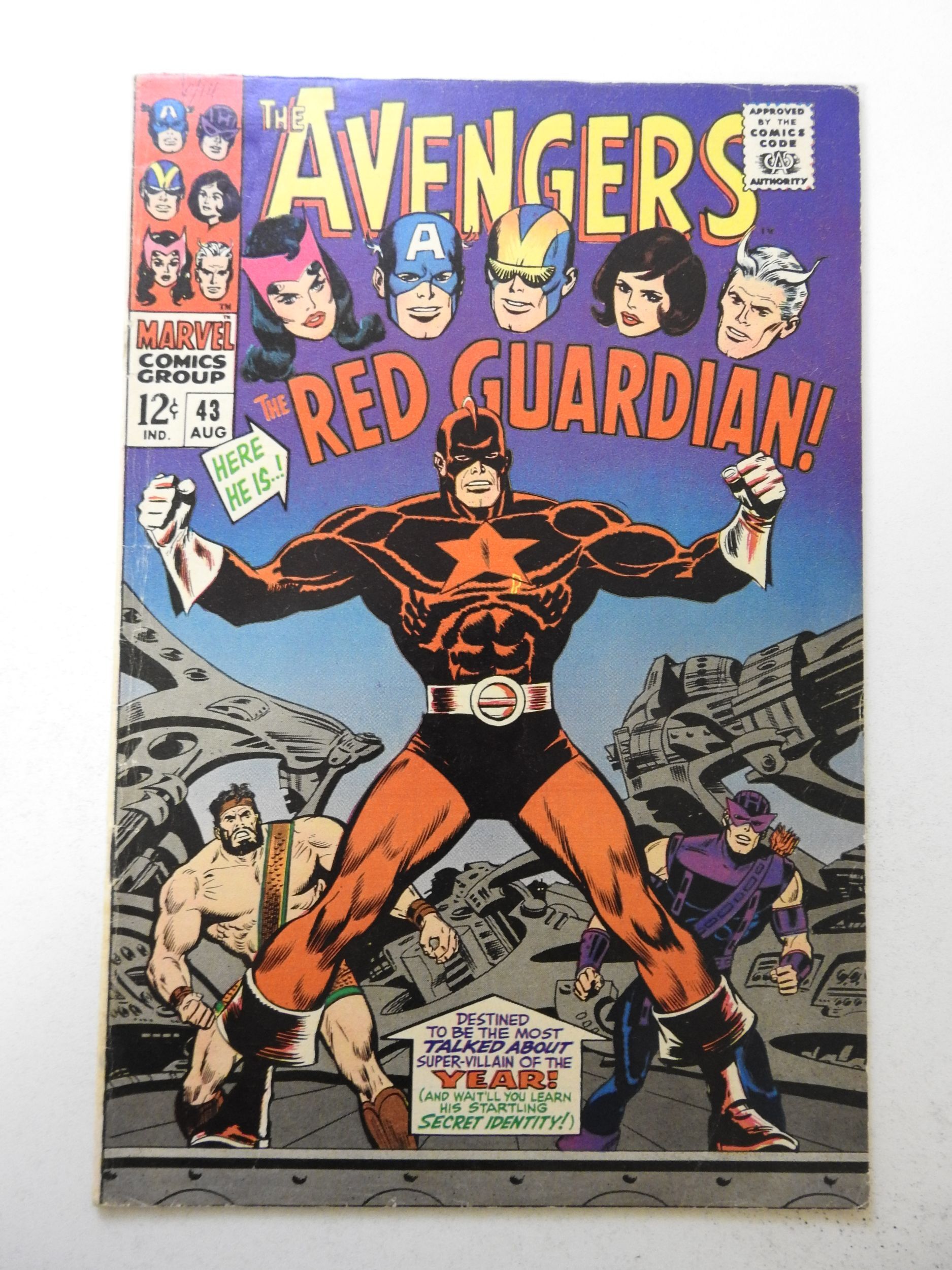 The Avengers #43 (1967) VG/FN Condition! 1st App of the Red Guardian ...
