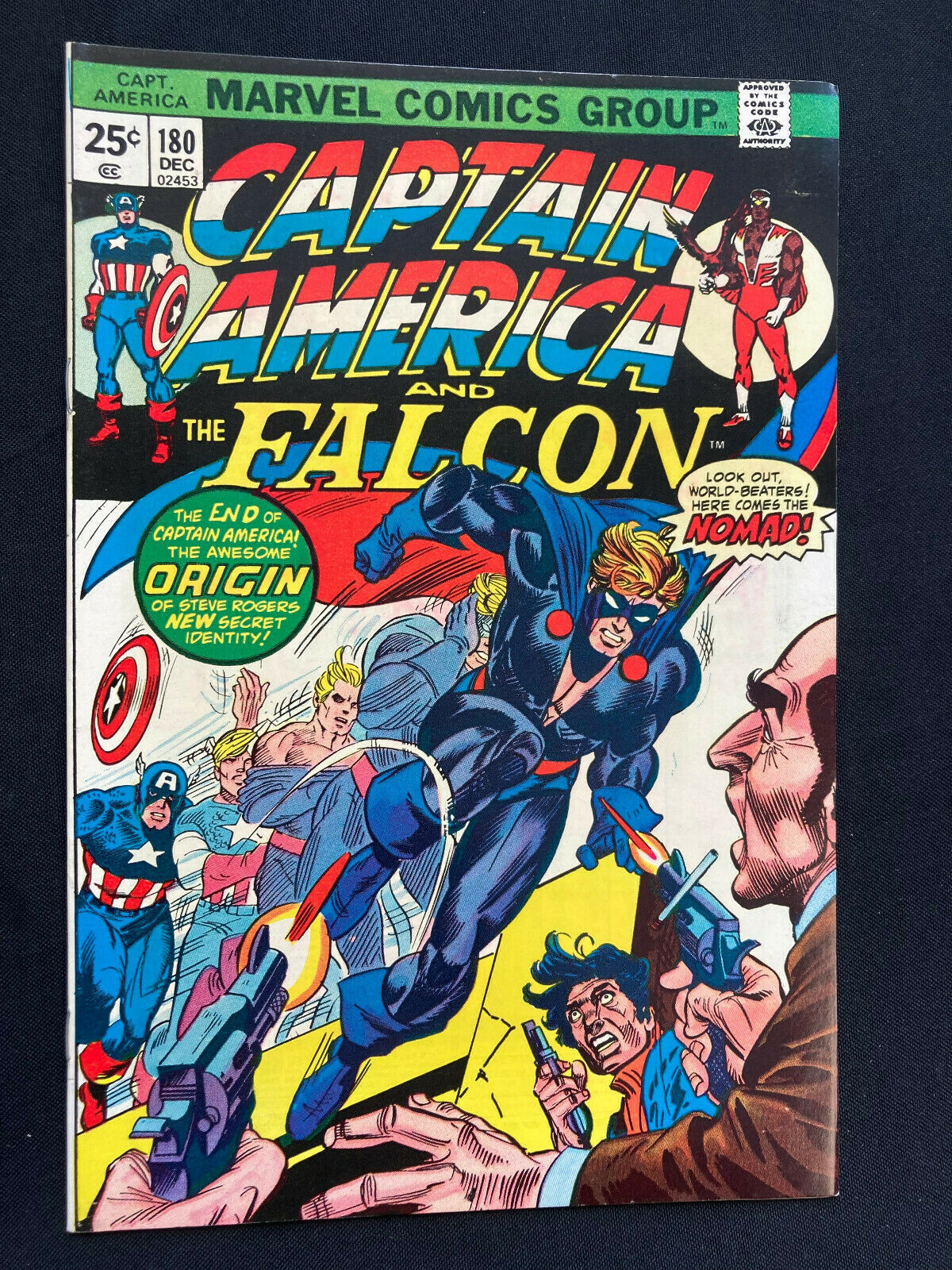 Captain American and the Falcon #180(9.0)Origin of Nomad,Falcon (1974 ...