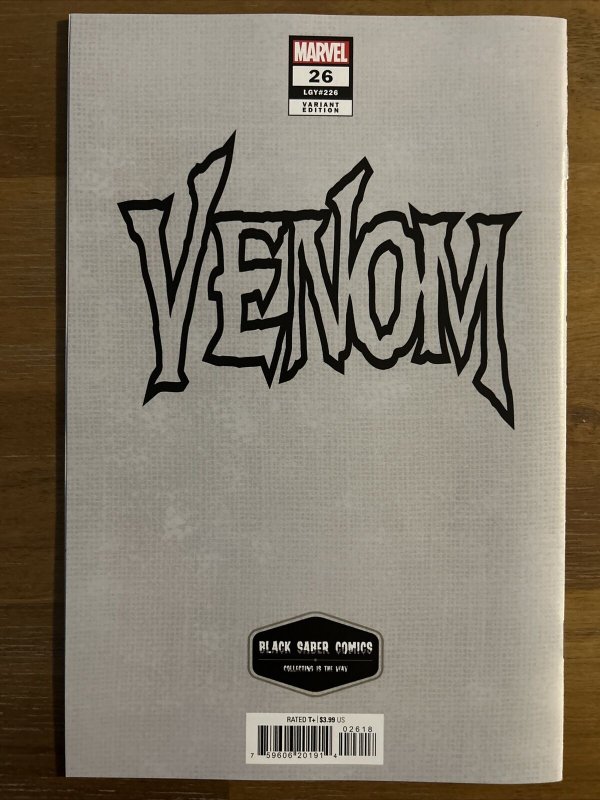 Venom #26 Ivan TAO Virgin Variant Ltd: 400 W/COA Black Widow Symbiote ...