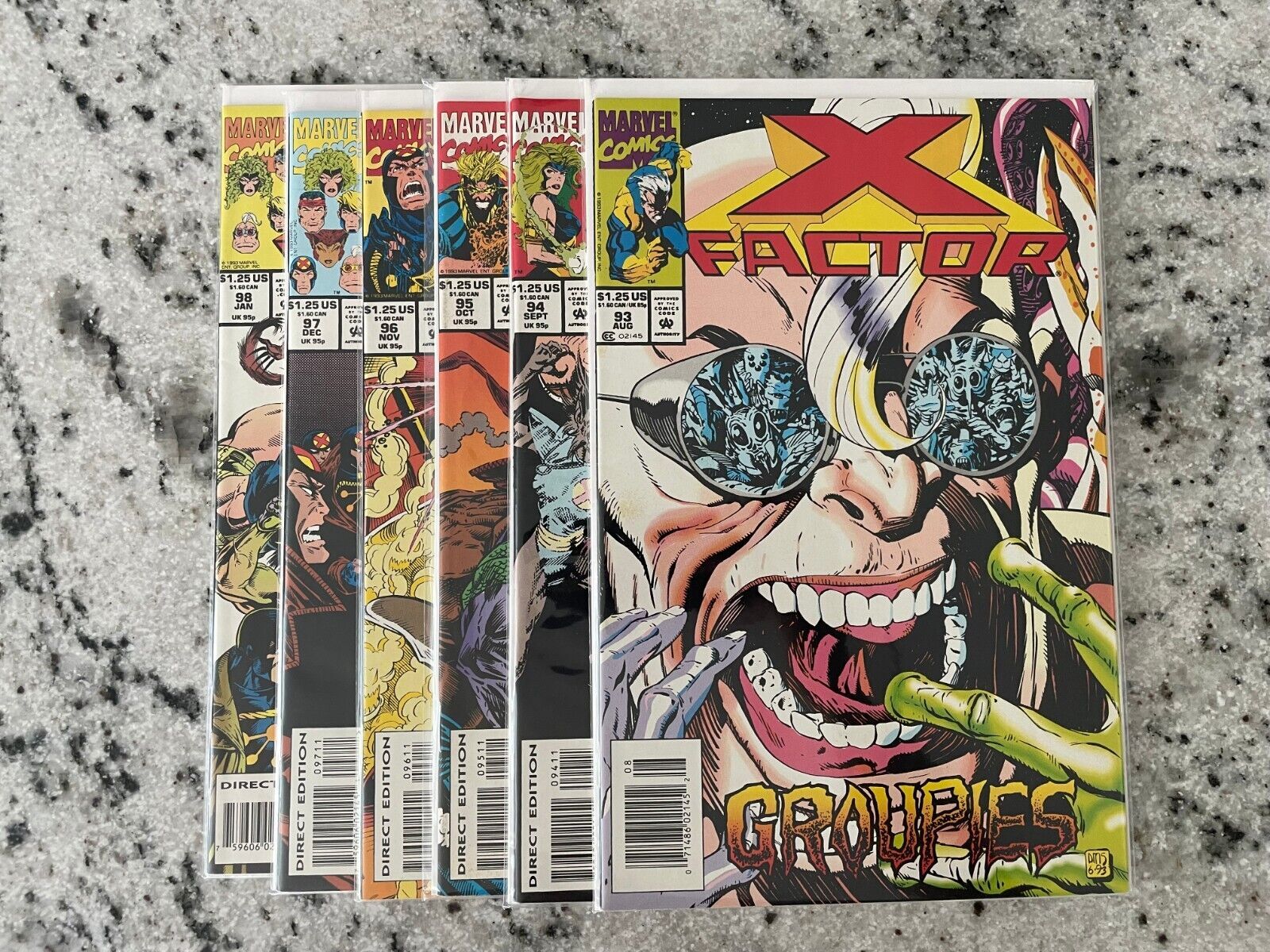 6 X-Factor Marvel Comic Books # 93 94 95 96 97 98 X-Men Wolverine Hulk ...