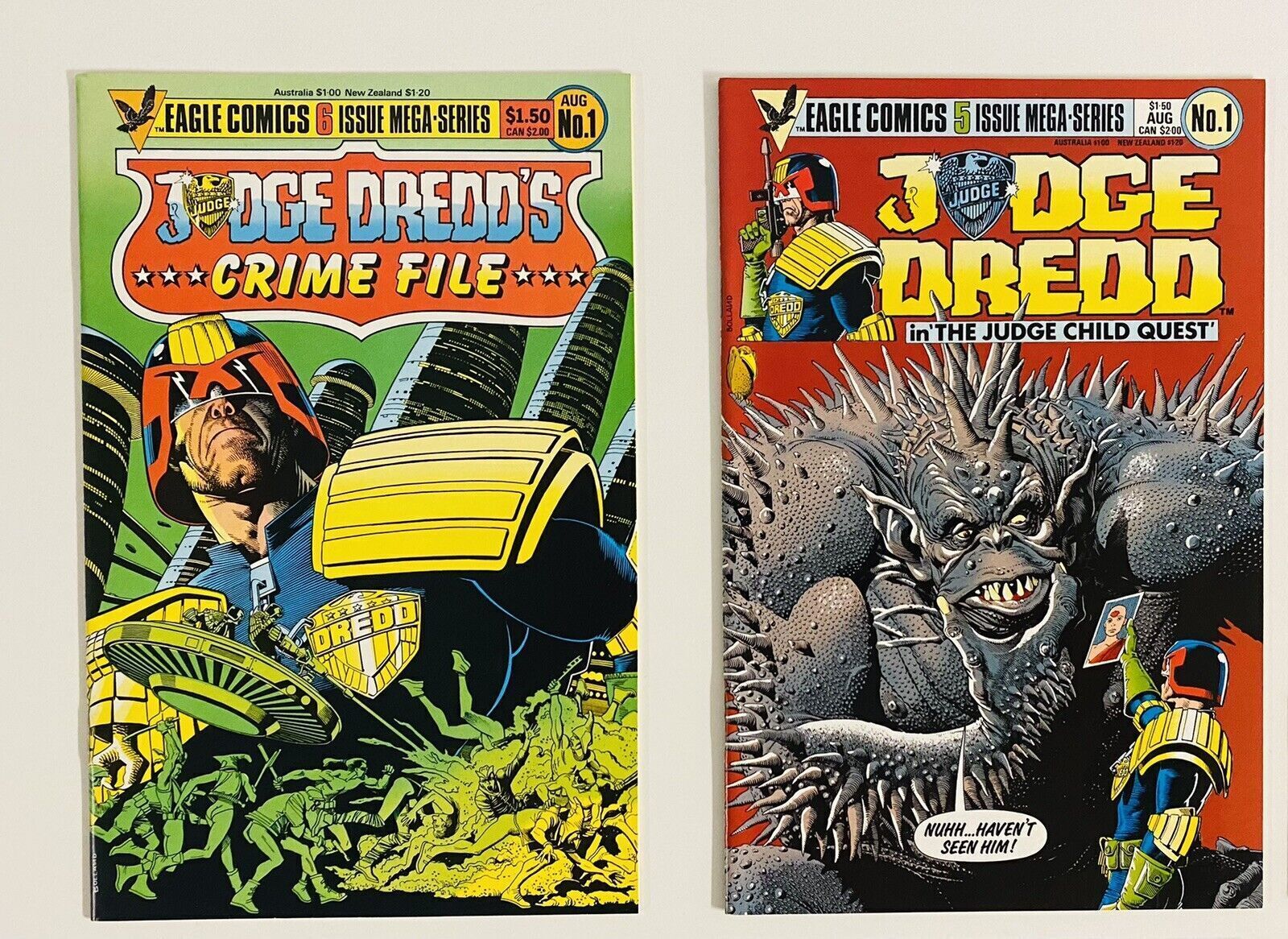 Lot x 6 Judge Dredd Child Quest #1 2 3 4 5 + Crime File #1 Comic 1984 ...