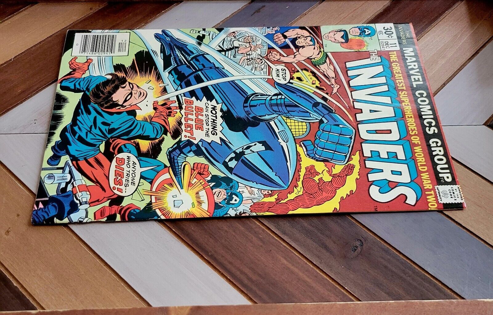 Invaders #11 VG/FN (Marvel 1976) "Night of the Blue Bullet" origin ...