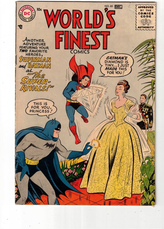 World's Finest Comics #85 1956 Golden-Age! mid-high-grade FN+ Utah ...