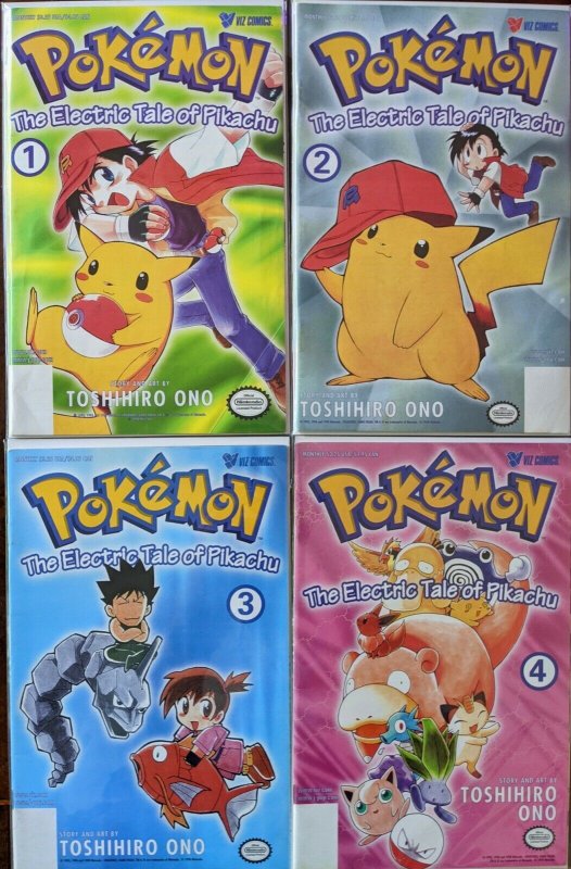 Pokemon: The Electric Tale of Pikachu. Full Set #1 - 4. T1st U.S ...
