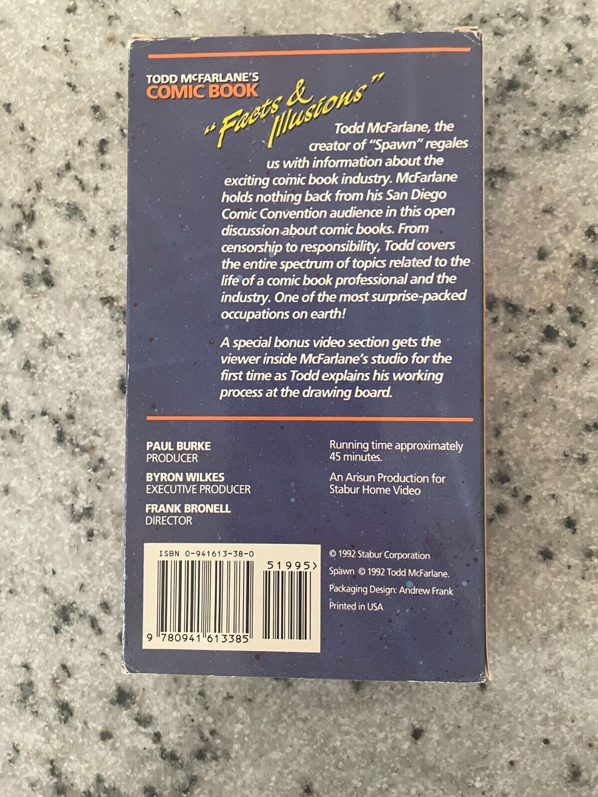 Todd McFarlane's Comic Book Facts & Illusions Starbur VHS Home Video ...