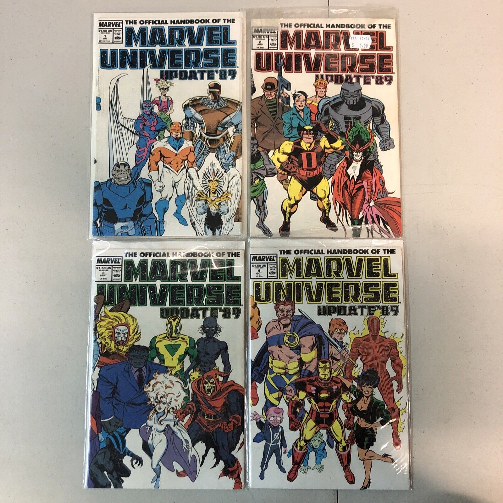 The Offical Handbook Of Marvel Universe Update’89 (1989) #1-8 (VF/NM ...