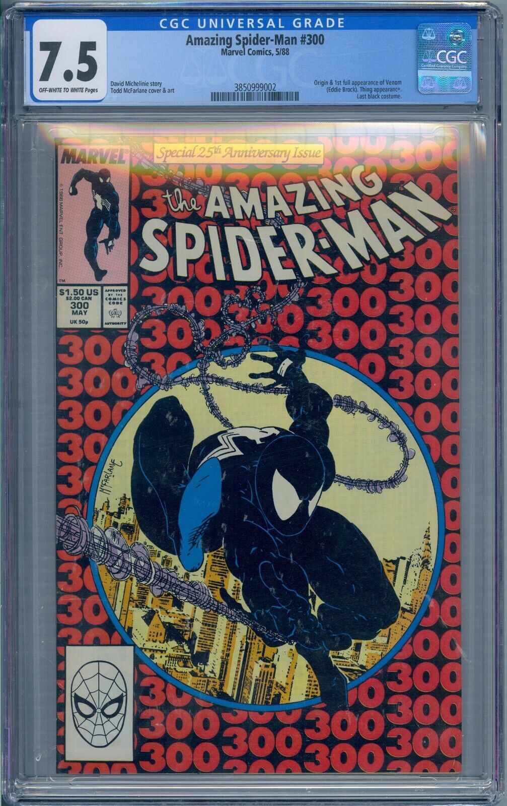 Amazing Spider-Man #300 CGC 7.5 1st Venom Todd Mcfarlane | Comic Books ...