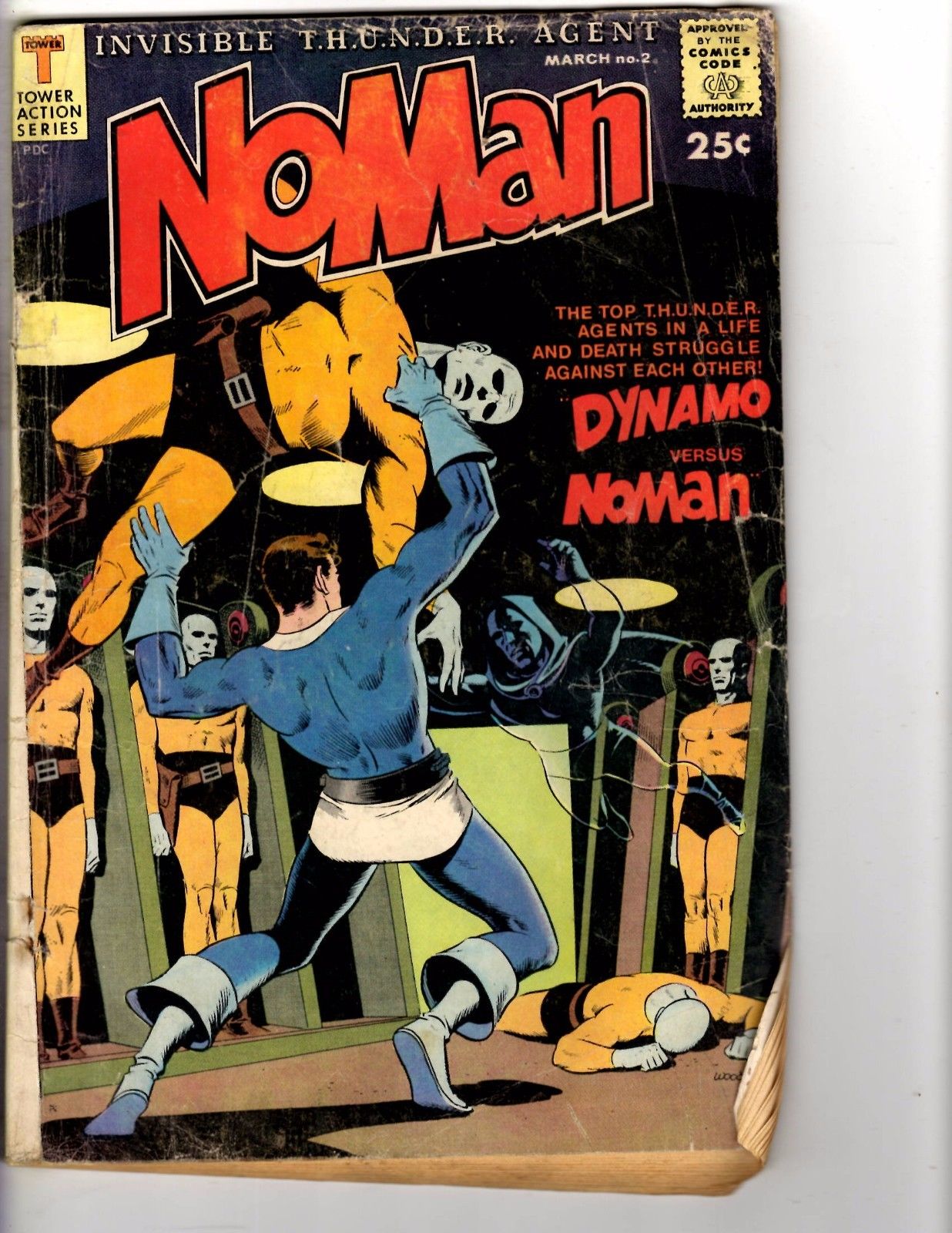 2 Tower Action Series Comic Books Noman # 2 + Undersea Agent # 3 Dynamo ...
