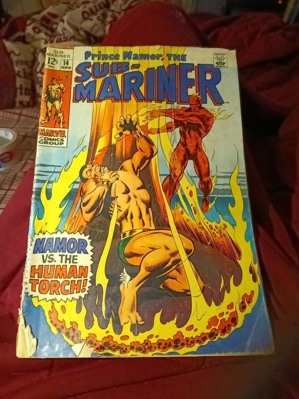 Namor The Sub-Mariner 14 Marvel Comic 969 1st Silver Age Toro, Death X ...
