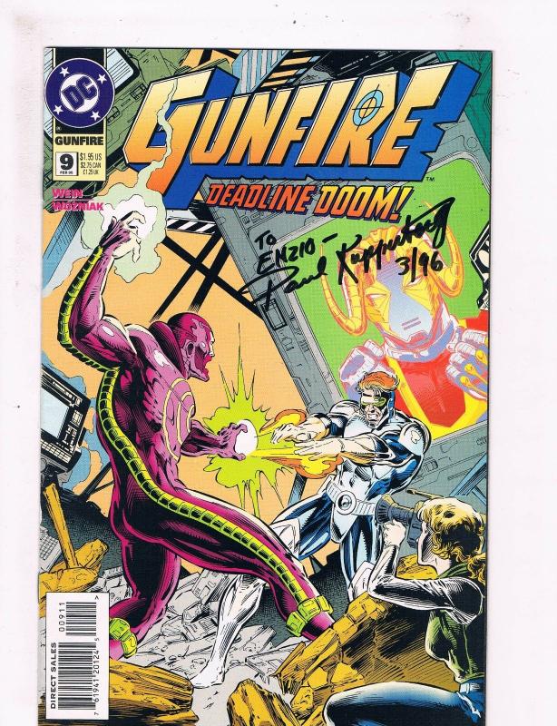 Gunfire #9 VF DC Comic Book SIGNED By Paul Kupperberg 1st Print Just ...
