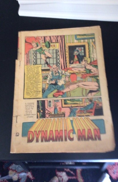 z Golden age comic, Dynamic man! Edition unknown, poor quality, inner ...